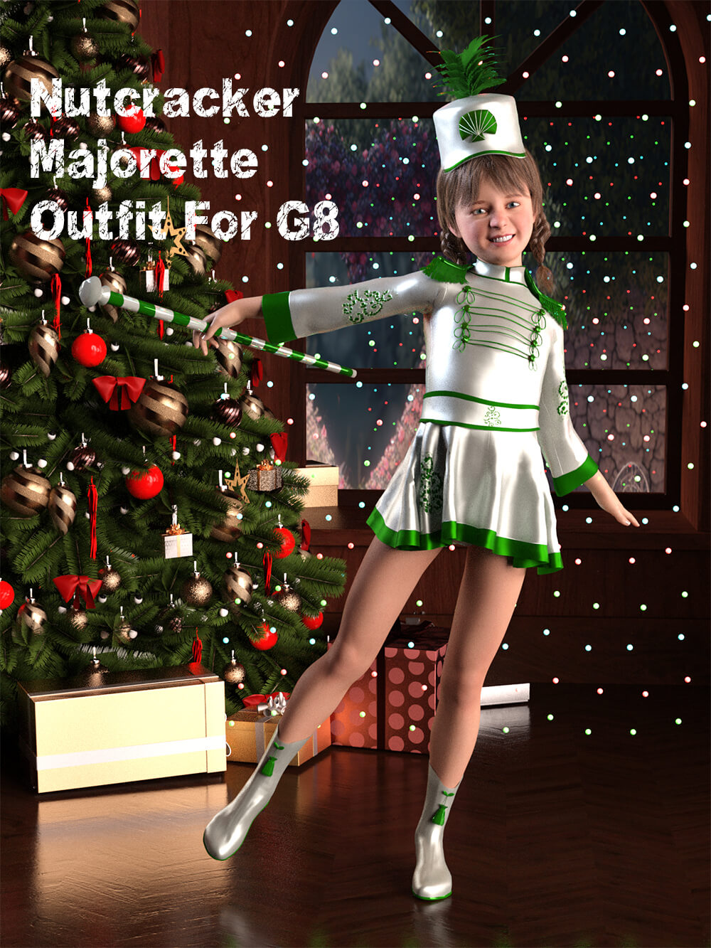 Nutcracker Majorette Outfit for Genesis 8 Female - Daz Content by sunreiz