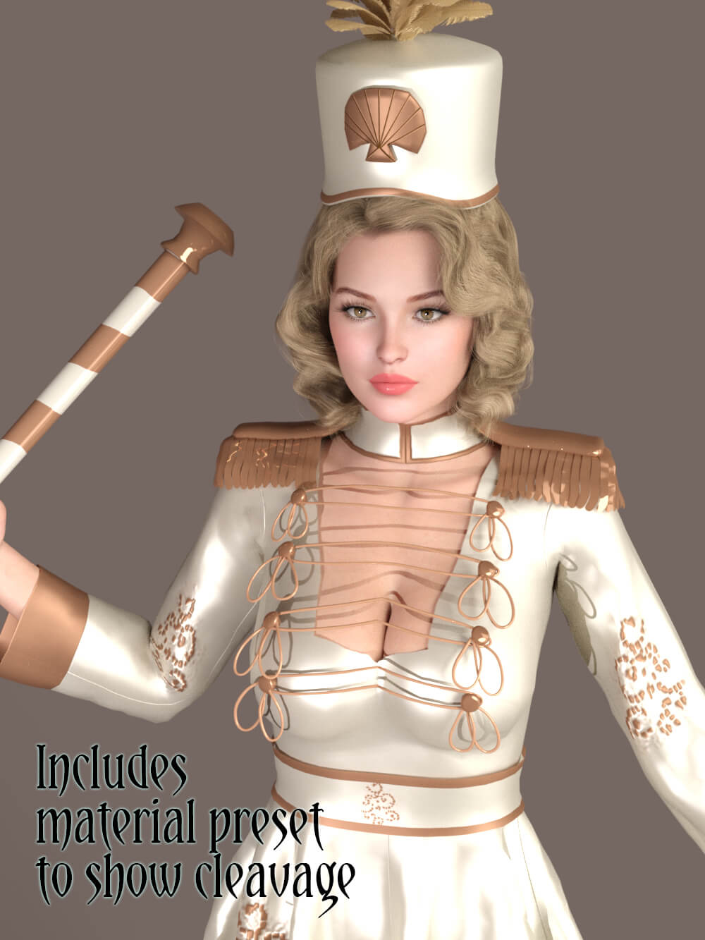 Nutcracker Majorette Outfit for Genesis 8 Female - Daz Content by sunreiz