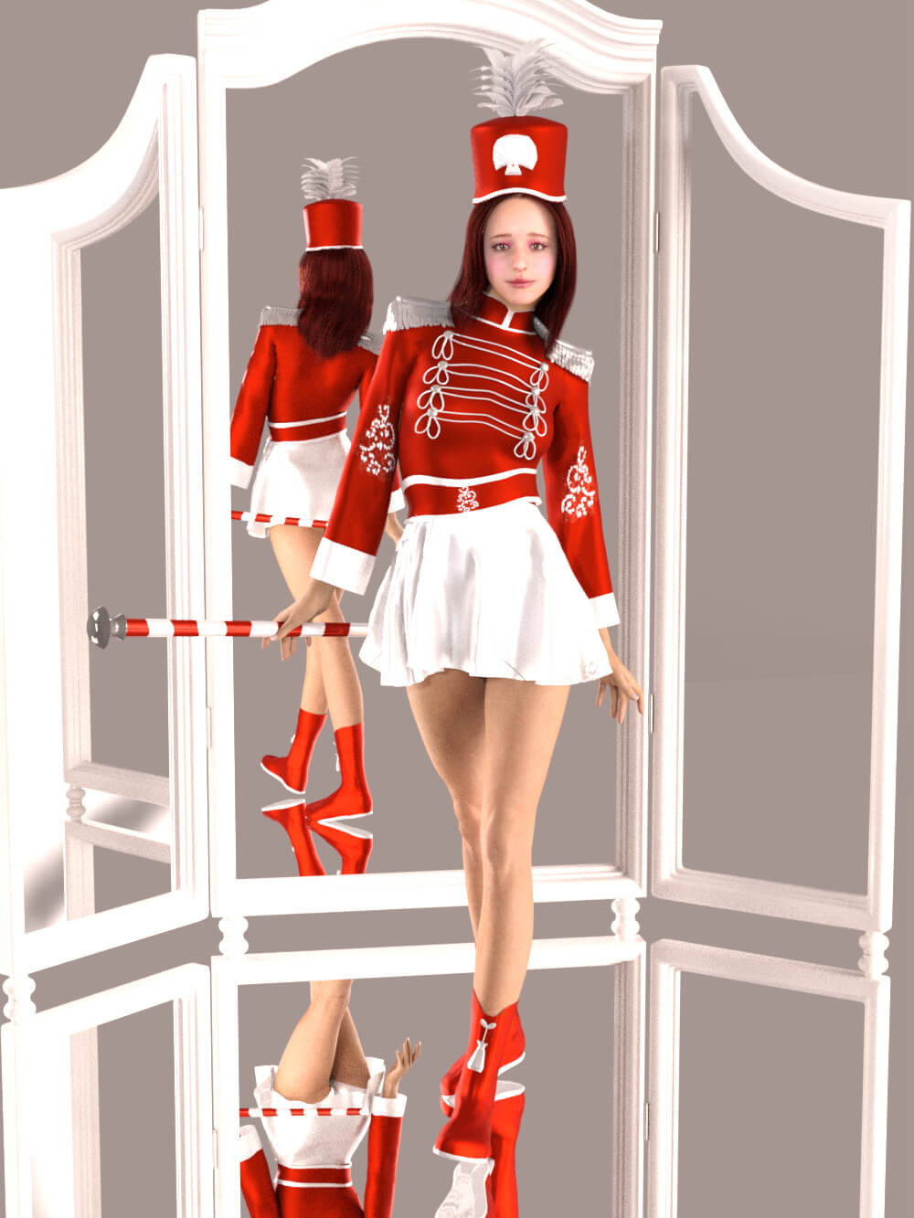 Nutcracker Majorette Outfit for Genesis 8 Female - Daz Content by sunreiz