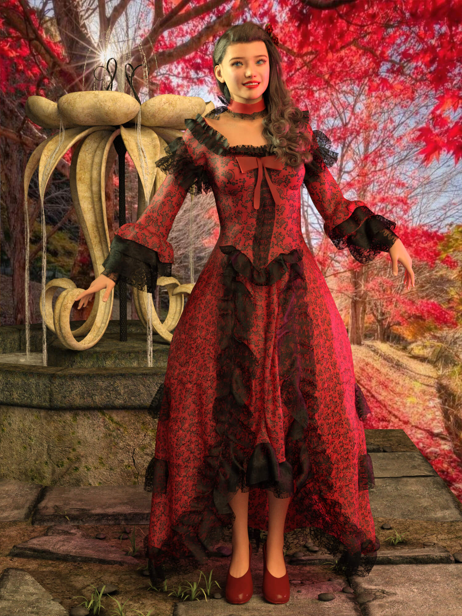 Rene Victorian Outfit for Genesis 8 Female - Daz Content by sunreiz