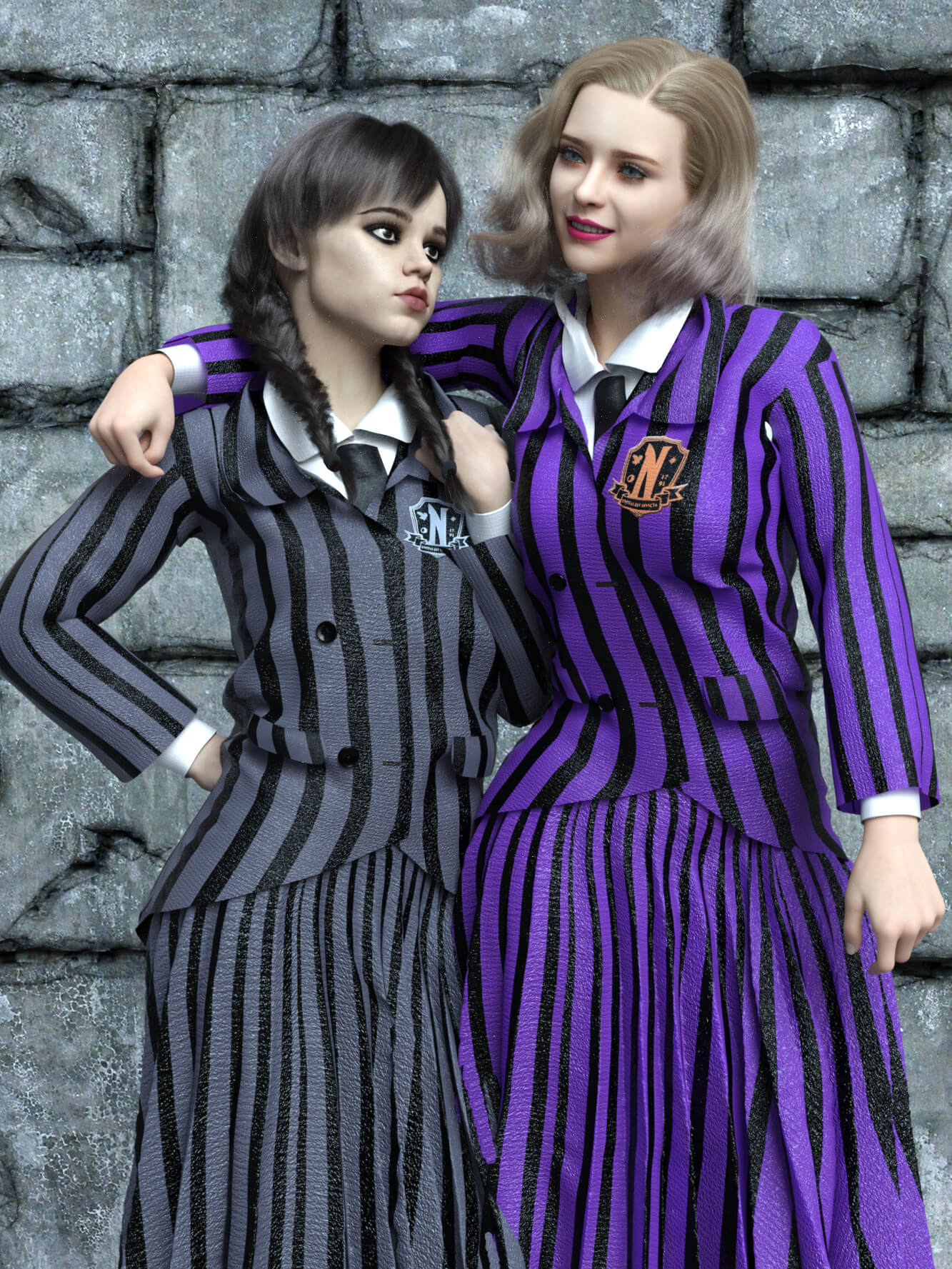 Wednesday Uniform for Genesis 8 Female - Daz Content by sunreiz