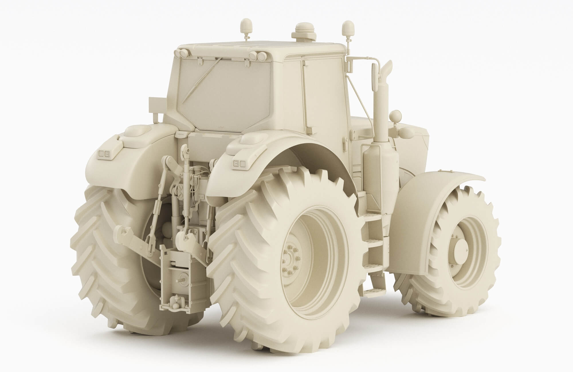 Farm Tractor 01 - 3D Model by Sunshing