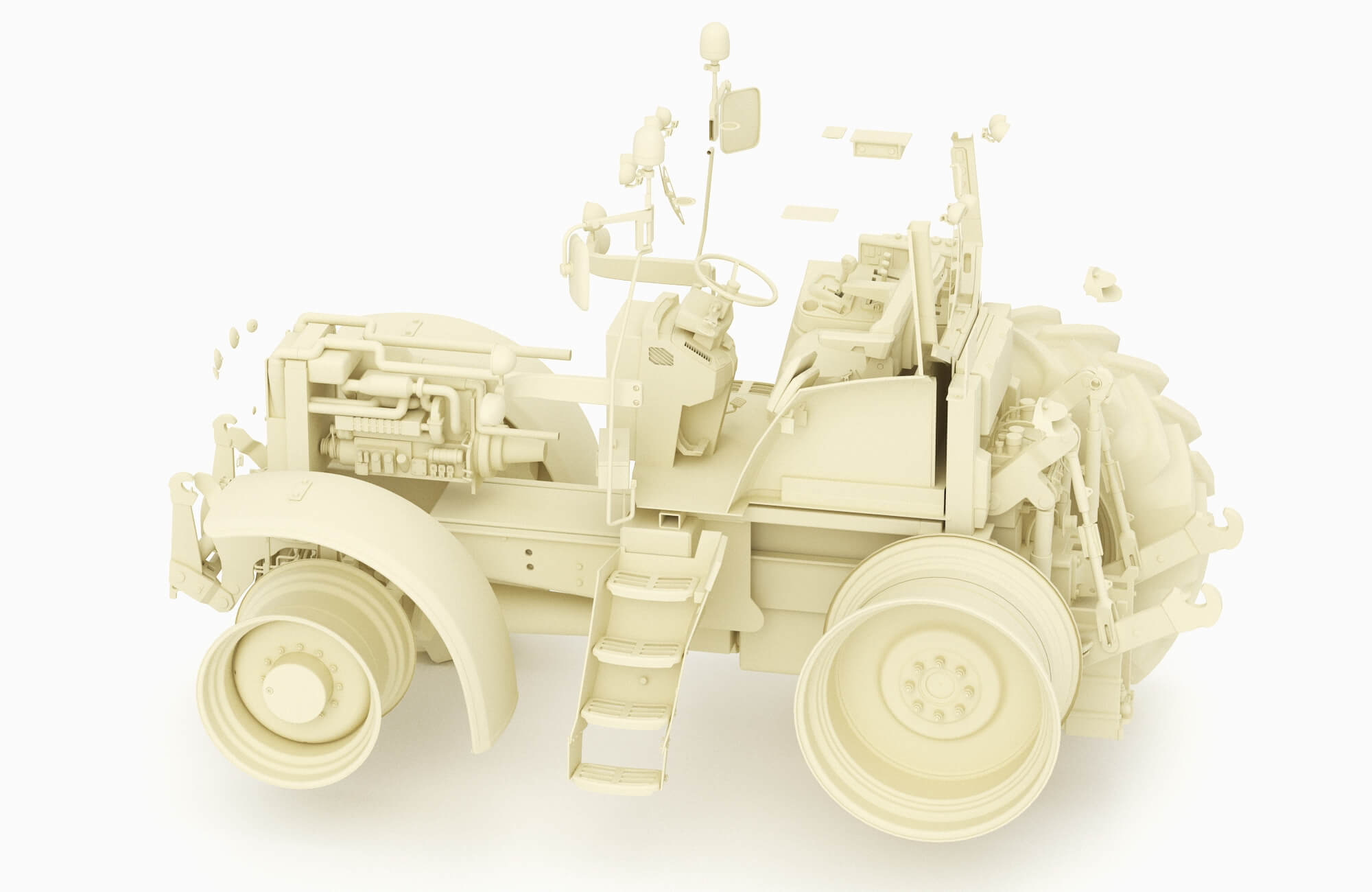 Farm Tractor 01 - 3D Model by Sunshing