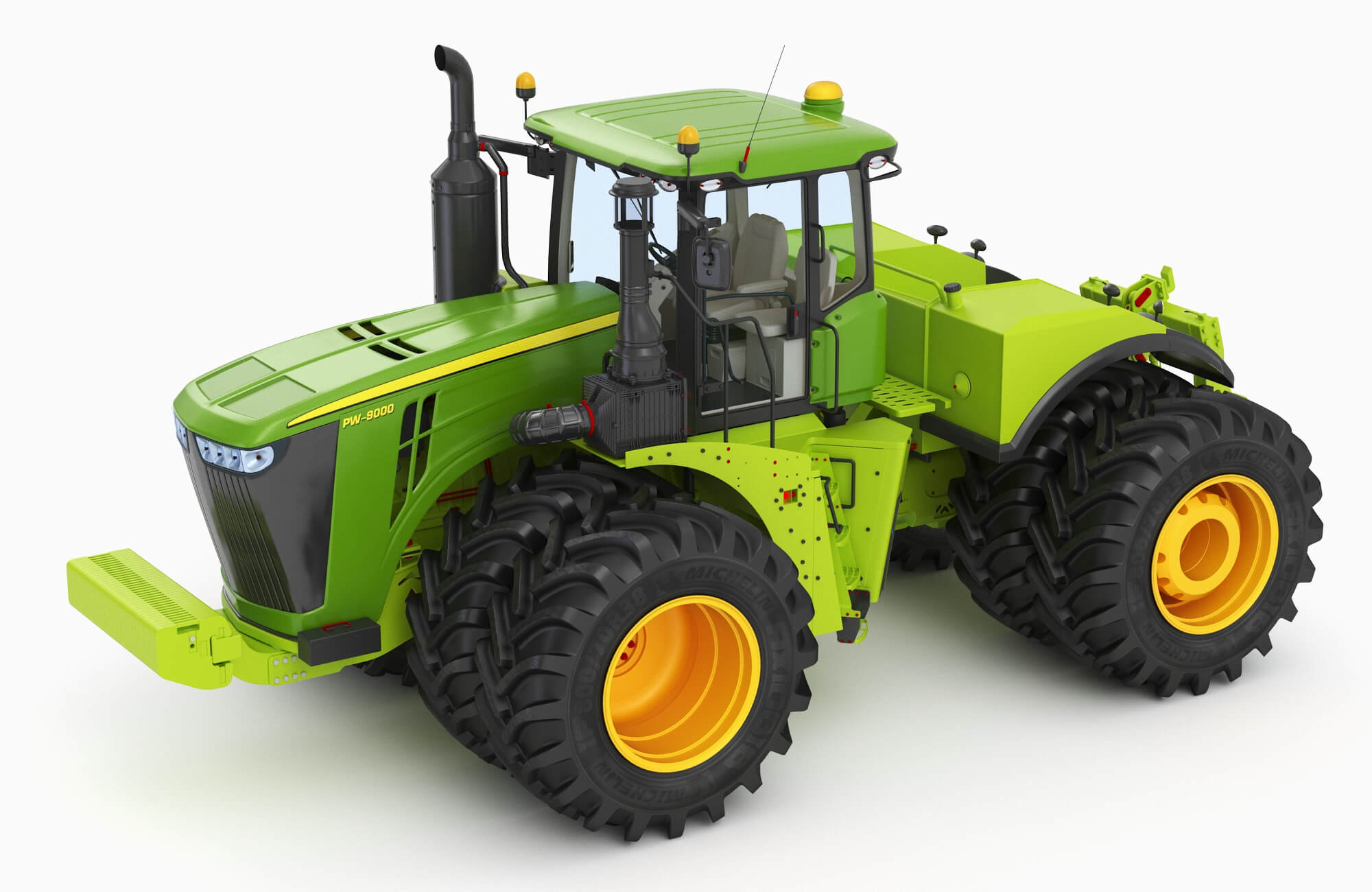 Farm Tractor 02 - 3D Model by Sunshing