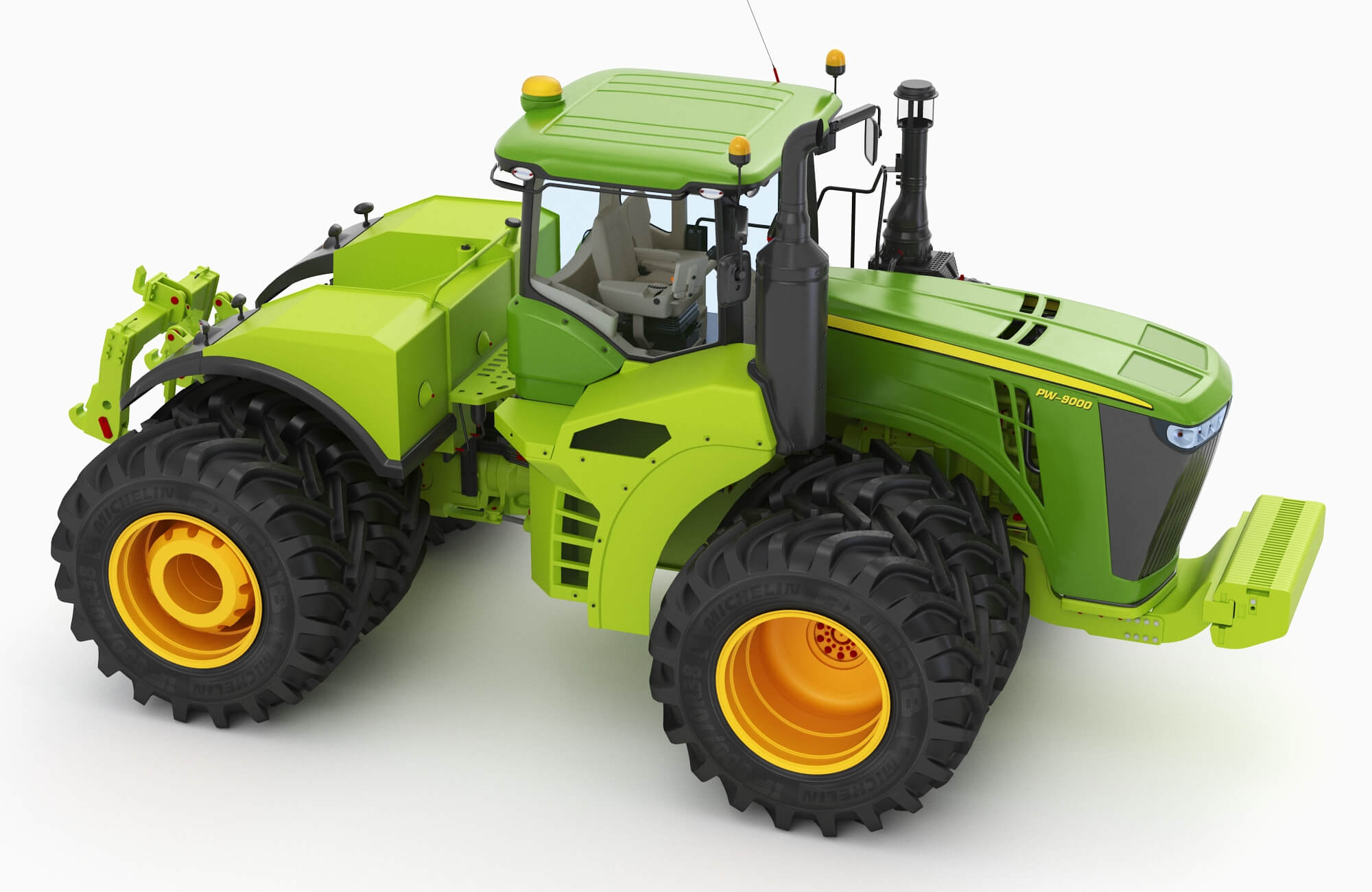 Farm Tractor 02 - 3D Model by Sunshing