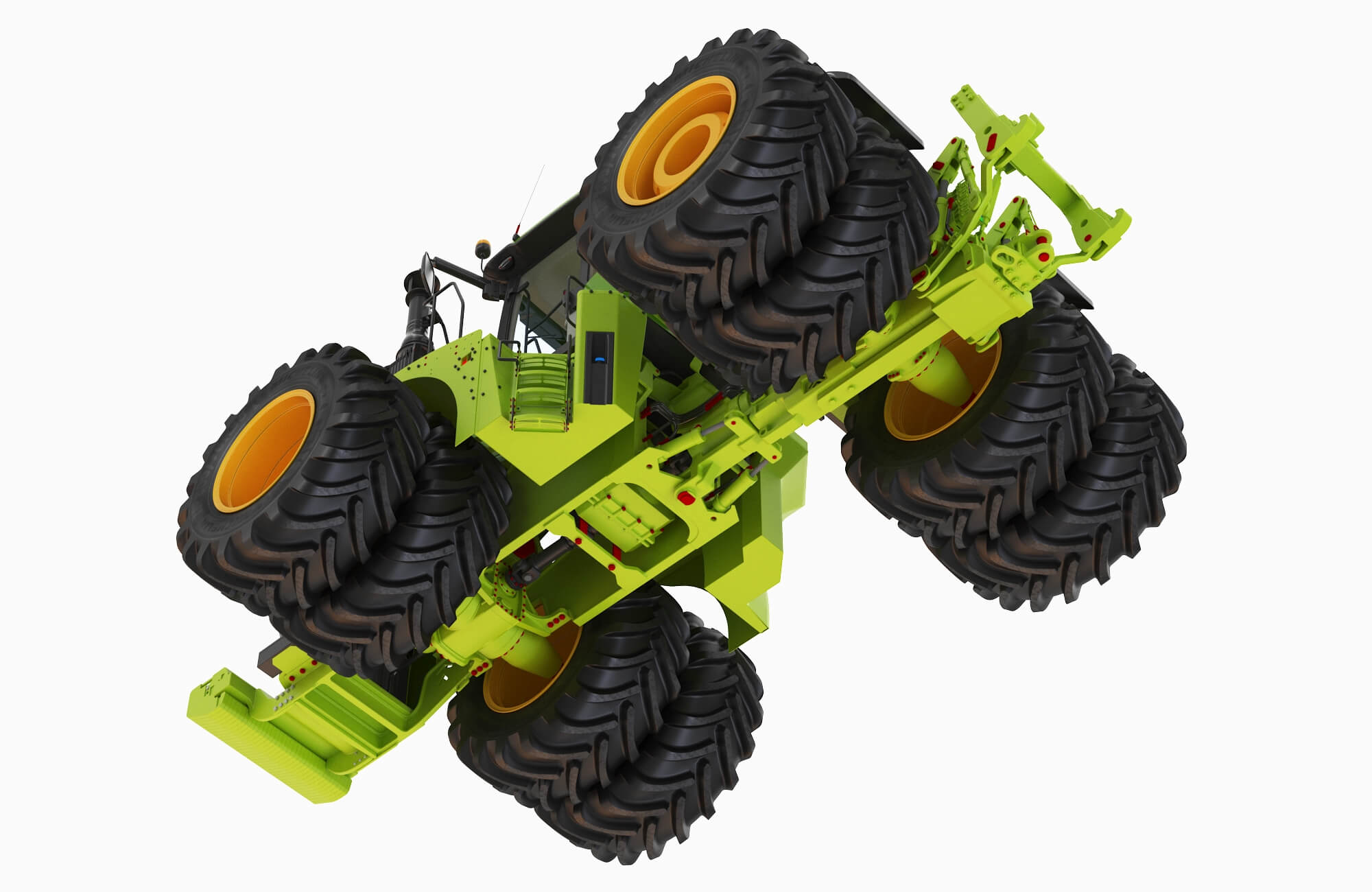 Farm Tractor 02 - 3D Model by Sunshing