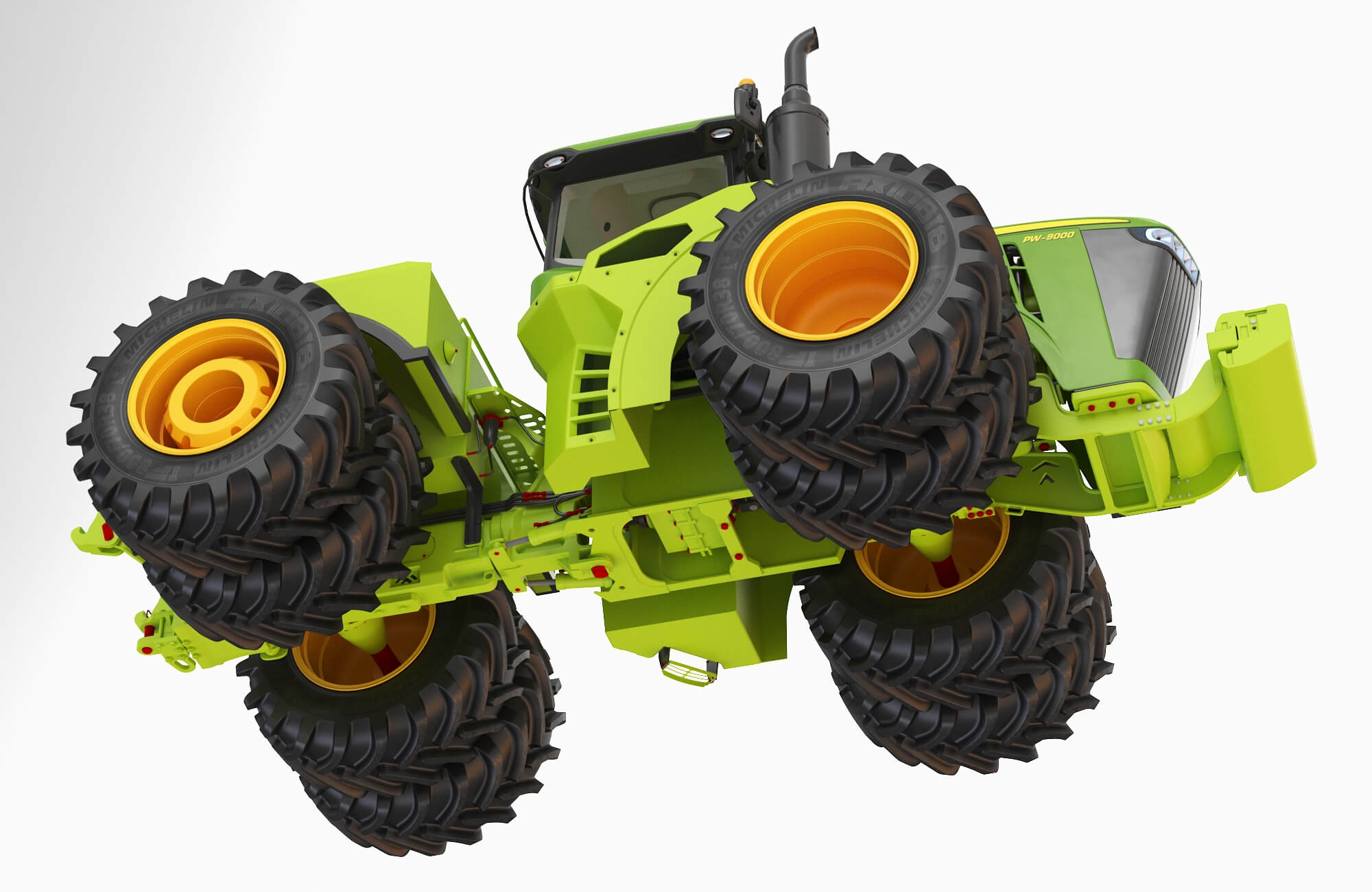 Farm Tractor 02 - 3D Model by Sunshing