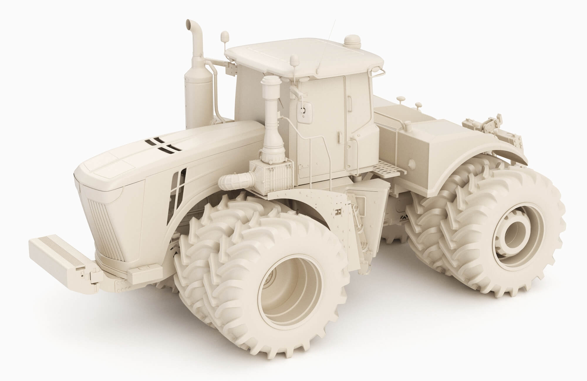 Farm Tractor 02 - 3D Model by Sunshing