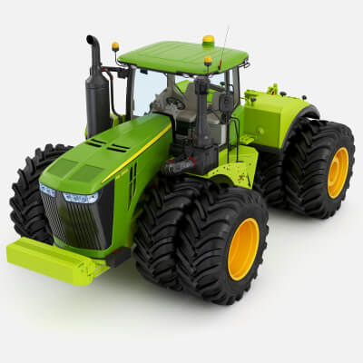 Farm Tractor 02 - 3D Model by Sunshing