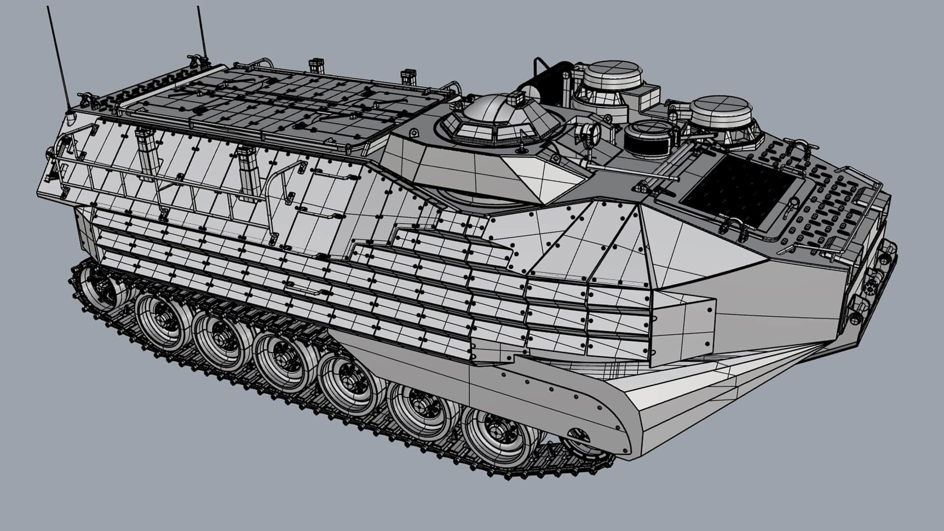Amphibious Assault Vehicle AAV7 - 3D Model by Sunshing