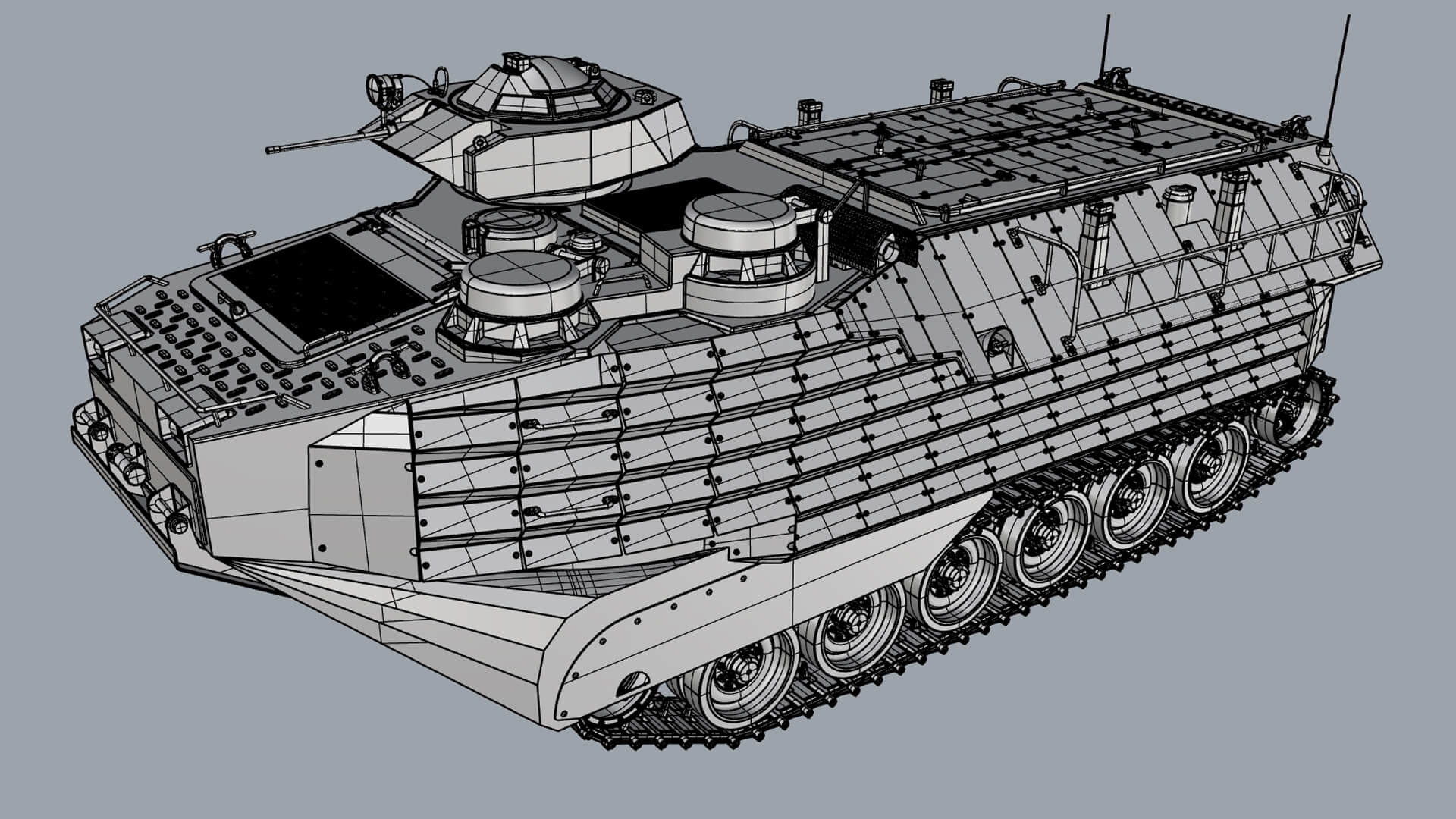 Amphibious Assault Vehicle AAV7 - 3D Model by Sunshing