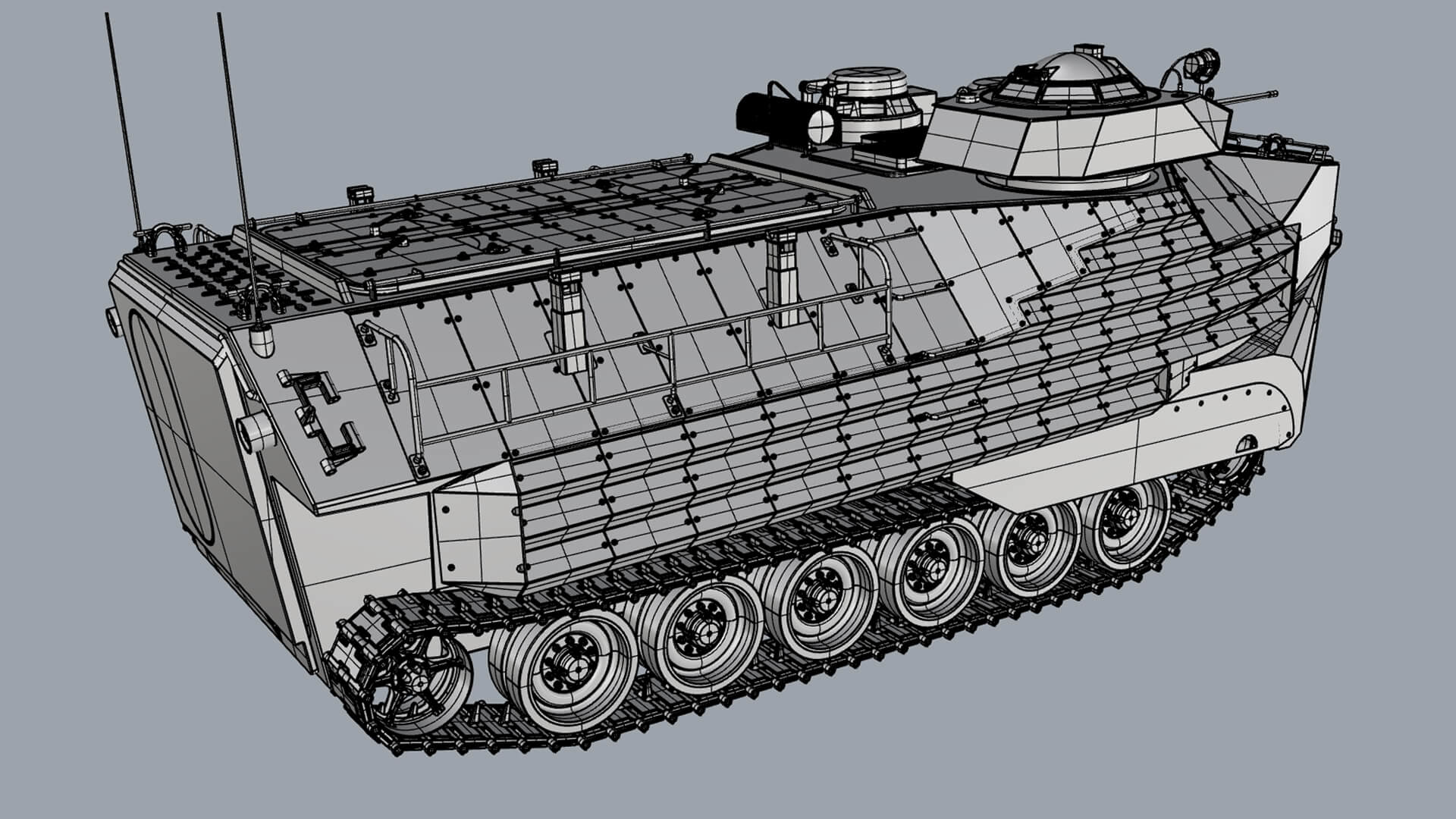 Amphibious Assault Vehicle AAV7 - 3D Model by Sunshing