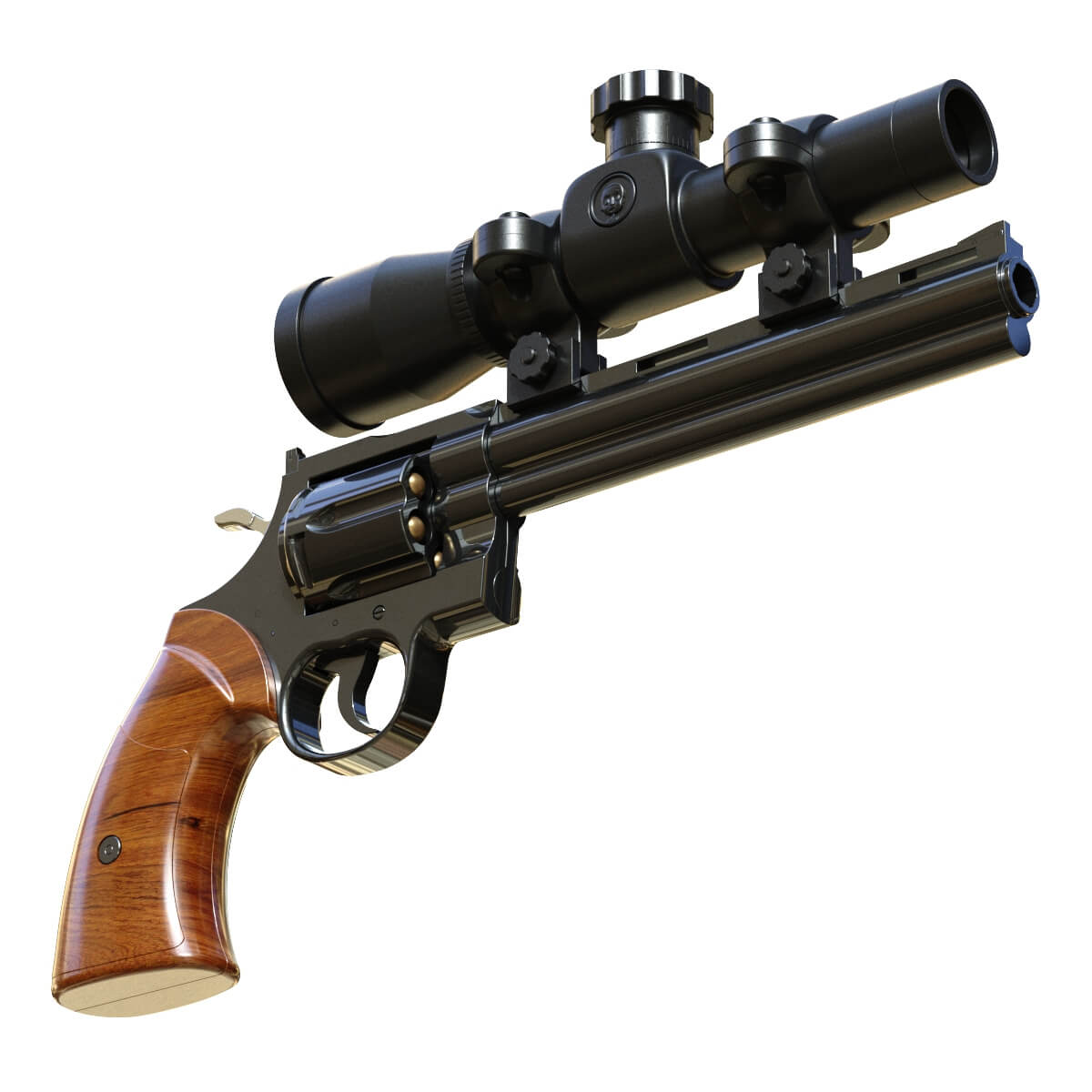 Colt Python Pistol with Inner Workings - 3D Model by Sunshing