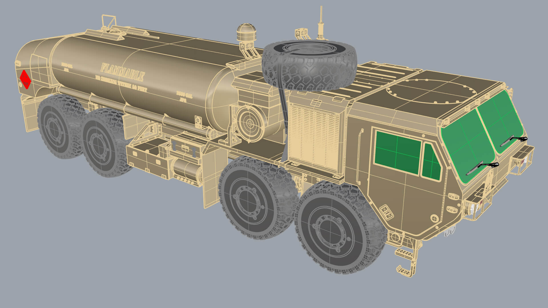 HEMTT A4 Tanker Truck - 3D Model by Sunshing