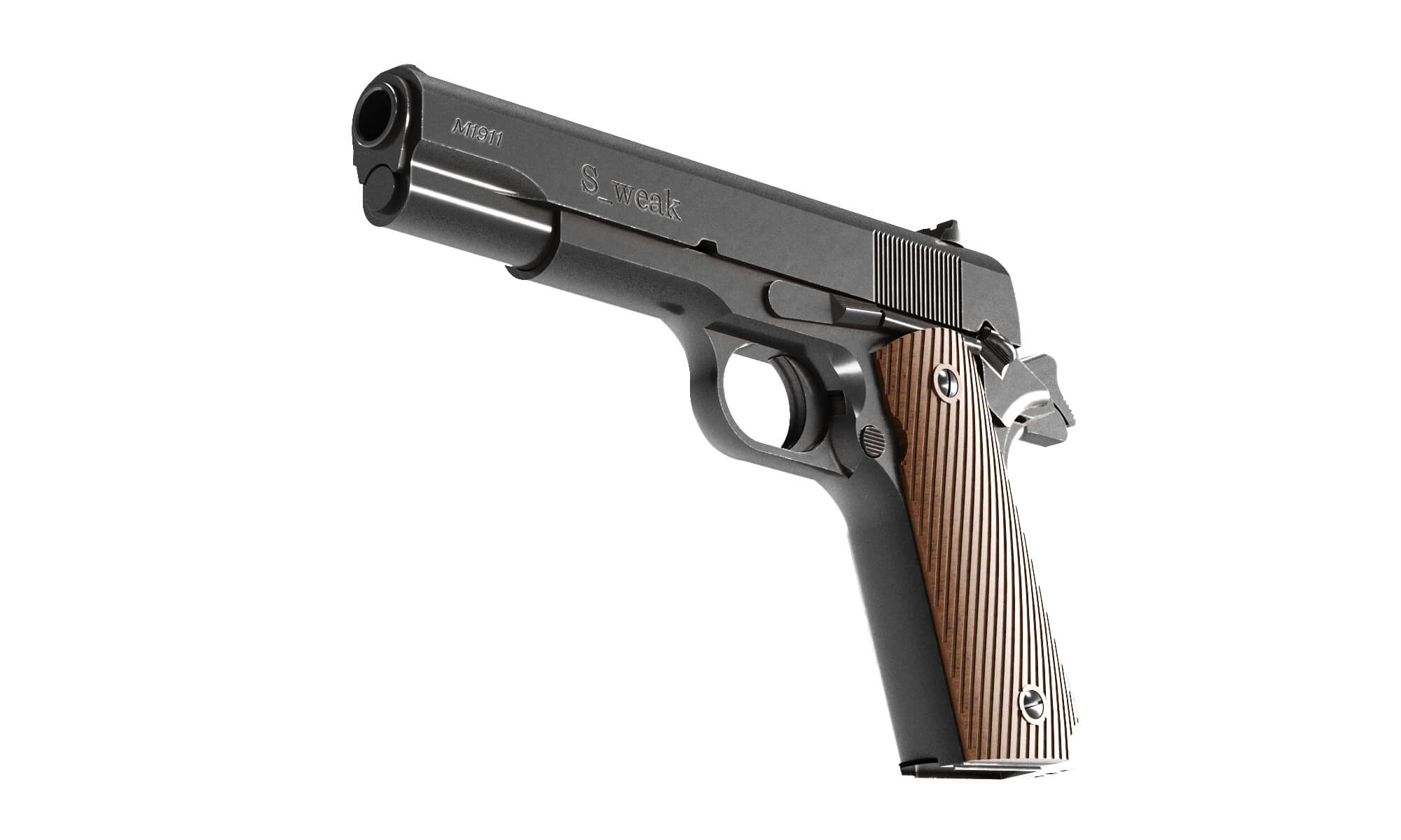 M1911 Pistol with Inner Workings - 3D Model by Sunshing