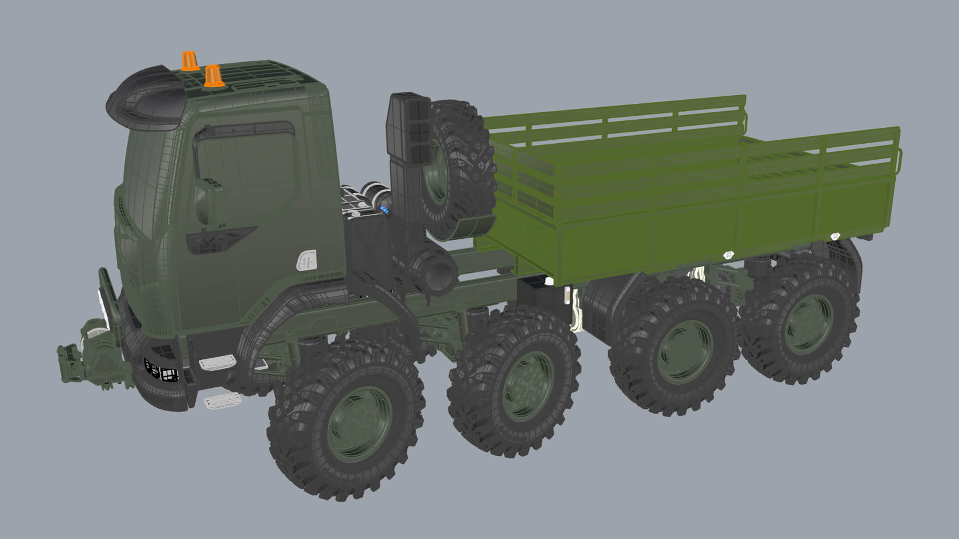 Military Truck 8X8 - 3D Model by Sunshing