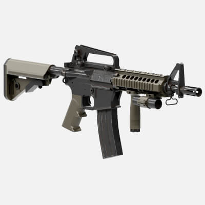 MK18 Assault Rifle with Inner Workings - 3D Model by Sunshing