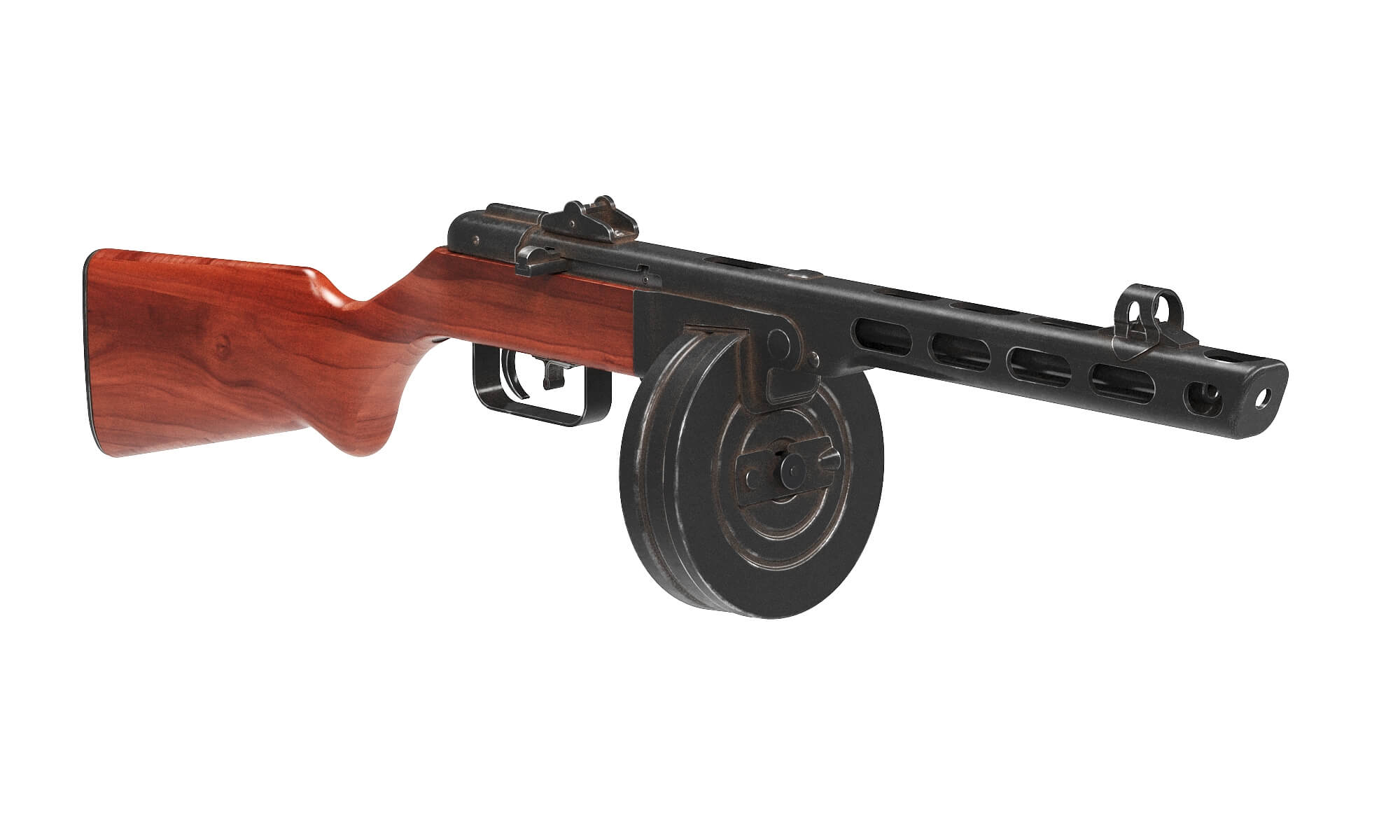 PPSh41 Submachine Gun with Inner Workings - 3D Model by Sunshing