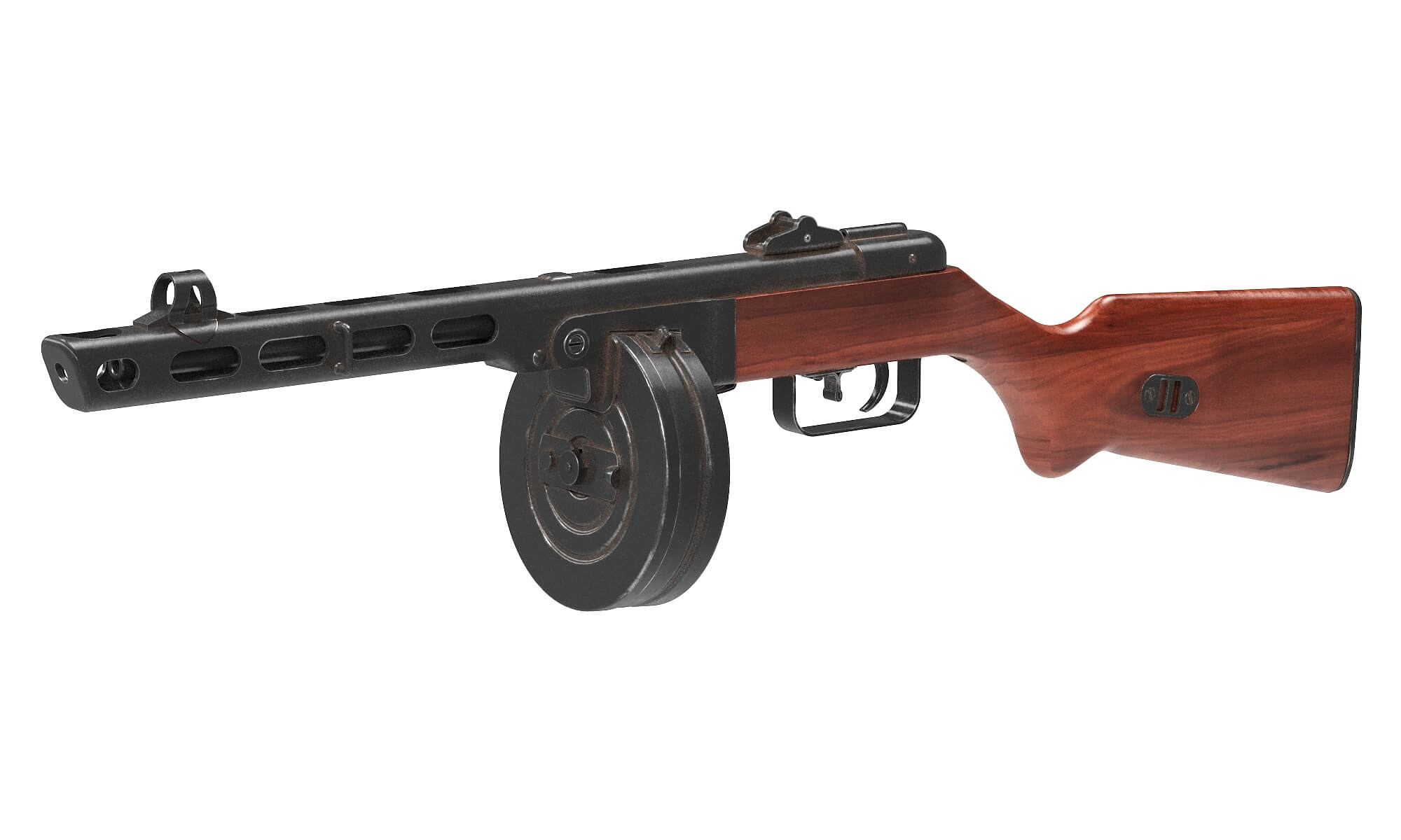 PPSh41 Submachine Gun with Inner Workings - 3D Model by Sunshing