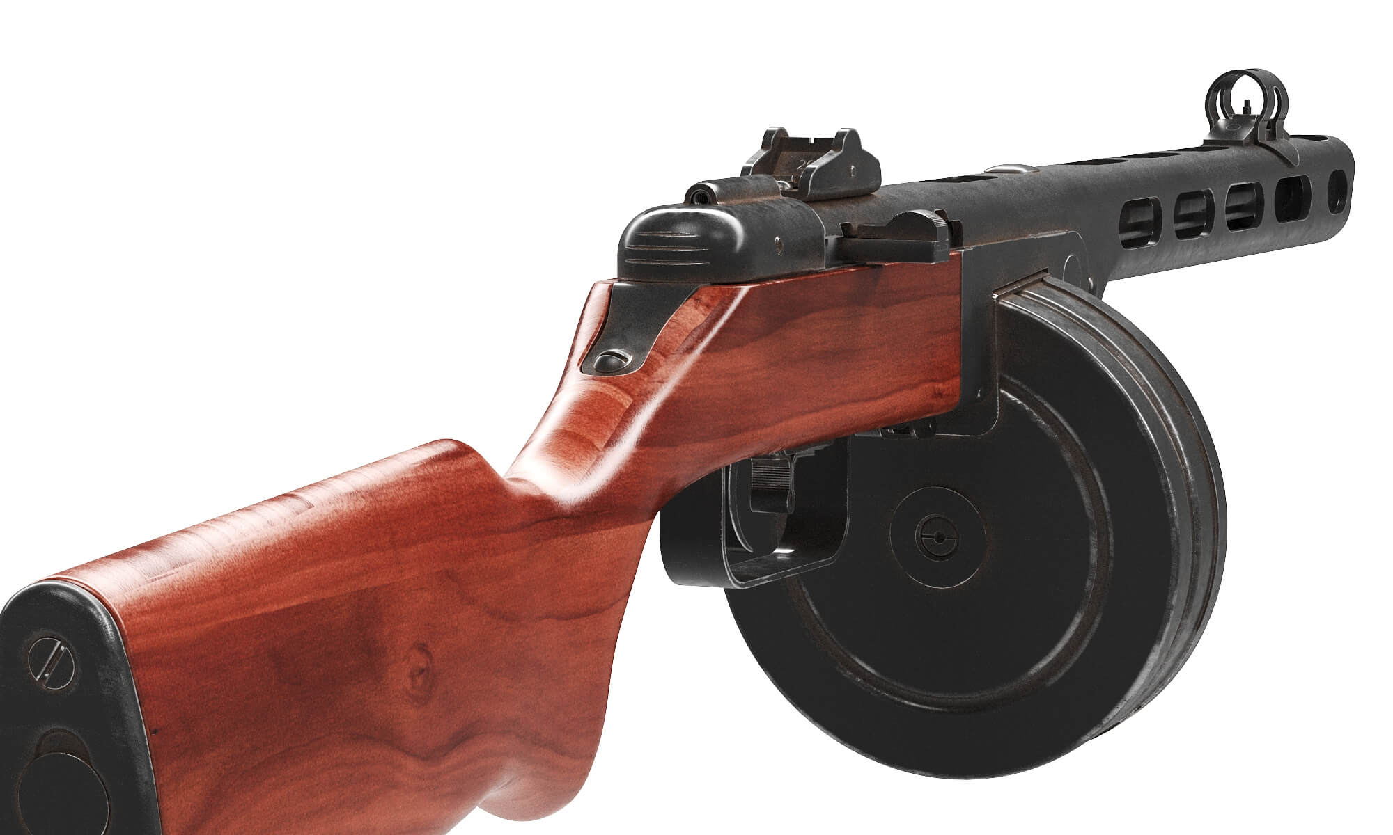 PPSh41 Submachine Gun with Inner Workings - 3D Model by Sunshing