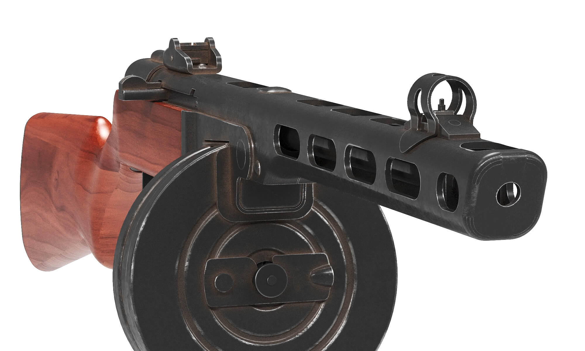 PPSh41 Submachine Gun with Inner Workings - 3D Model by Sunshing