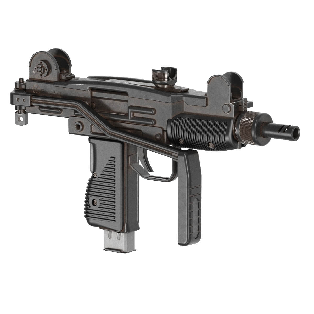 Uzi Submachine Gun with Inner Workings - 3D Model by Sunshing