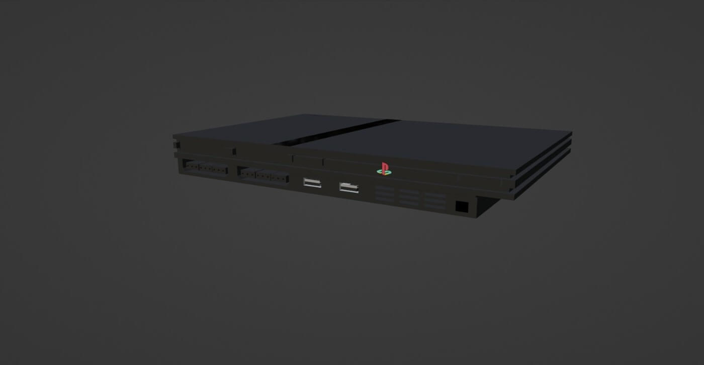 PS2 Console 3D Model by super3dmod