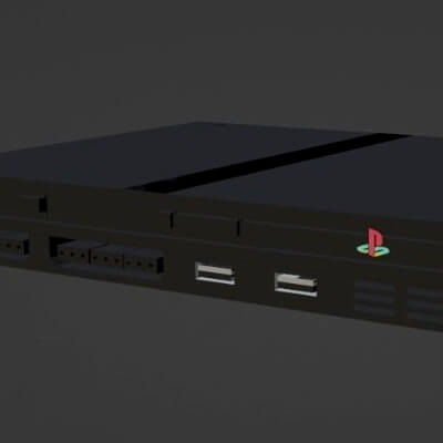 PS2 Console 3D Model by super3dmod