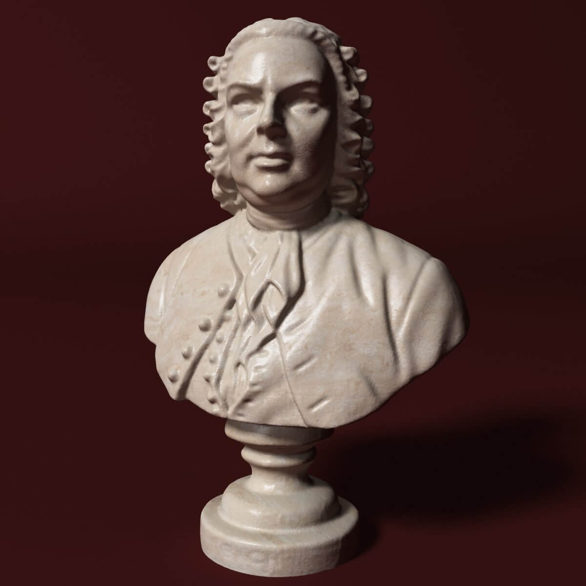 Bach Bust - 3D Model by supercigale