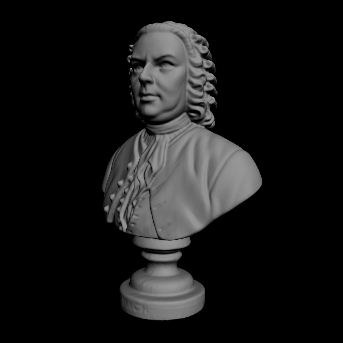 Bach Bust - 3D Model by supercigale