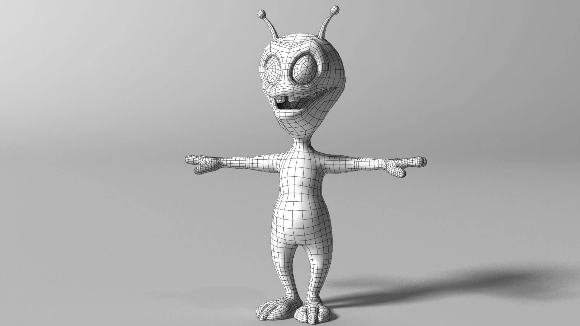 Cartoon Alien - 3D Model by supercigale
