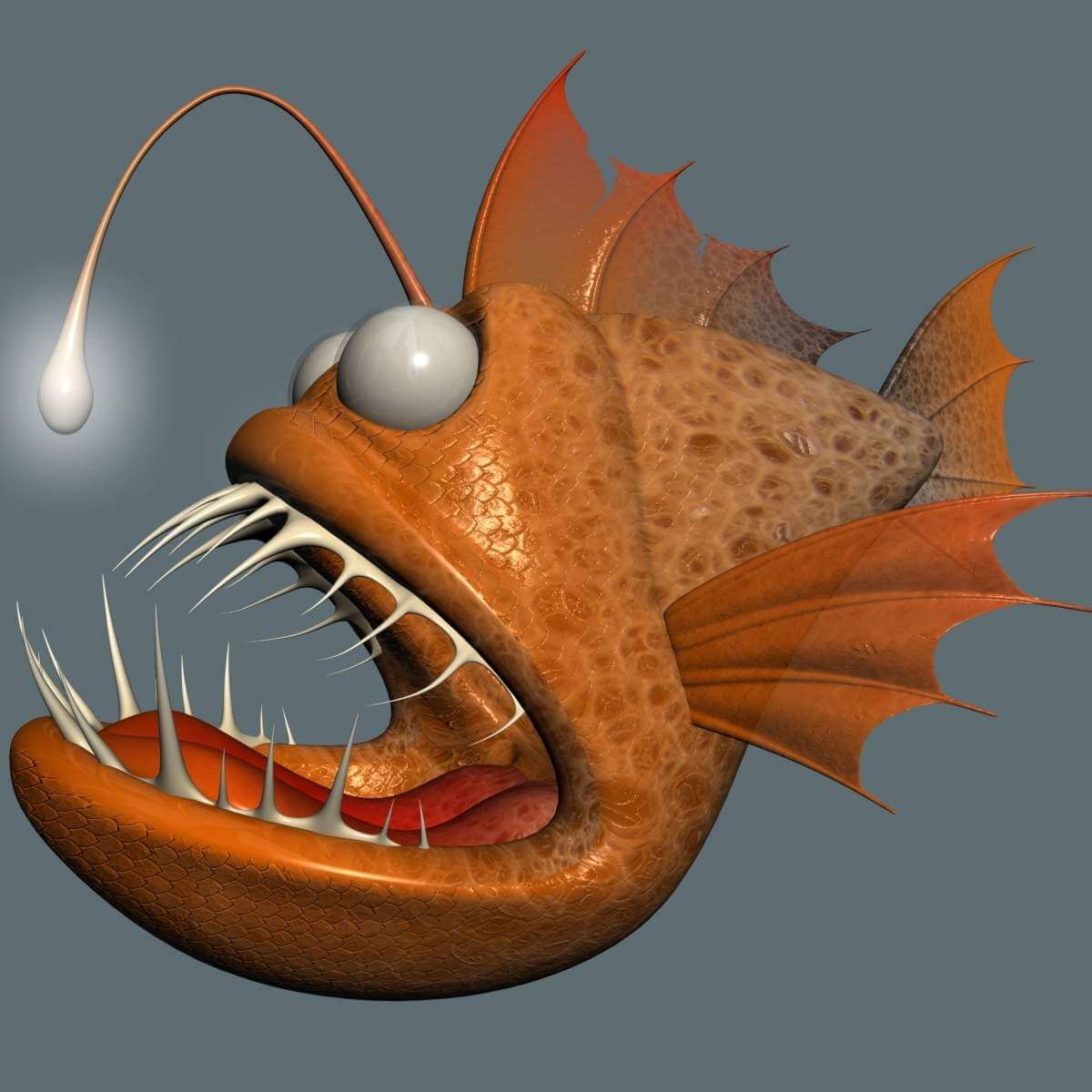 Cartoon Anglerfish - 3D Model by supercigale