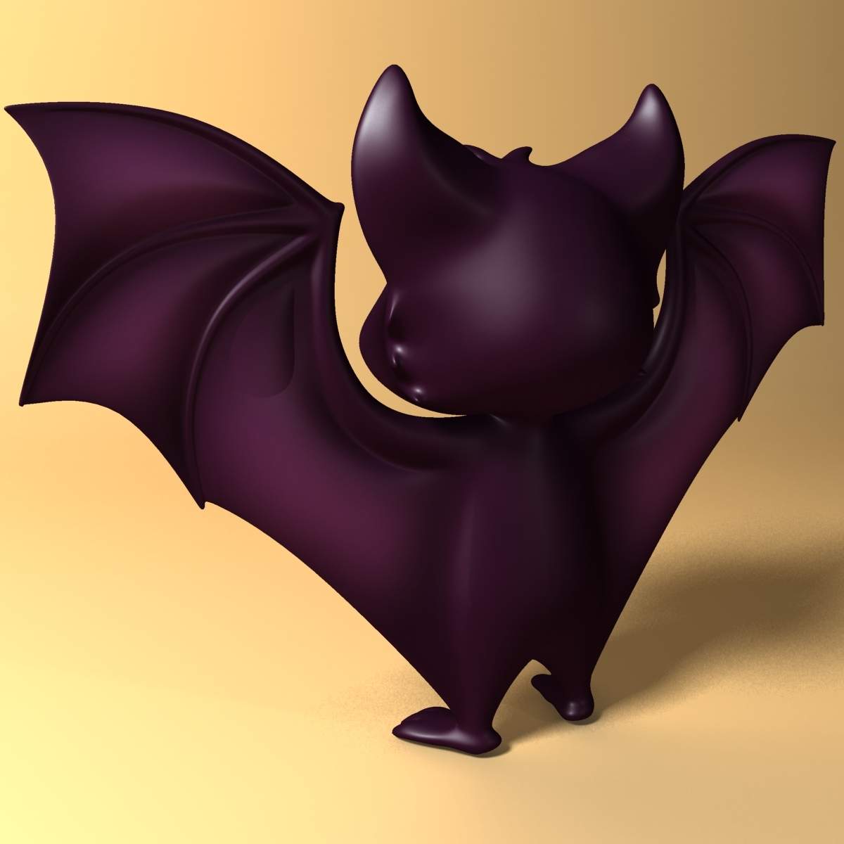 Cartoon Bat - 3D Model by supercigale