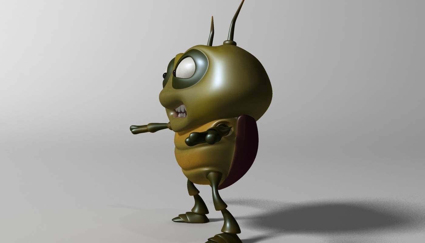 Cartoon Bug - 3D Model by supercigale