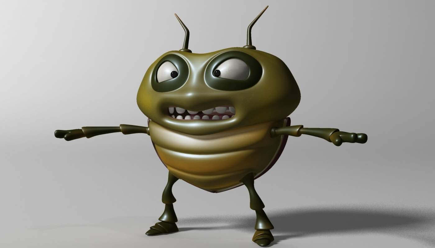 Cartoon Bug - 3D Model by supercigale