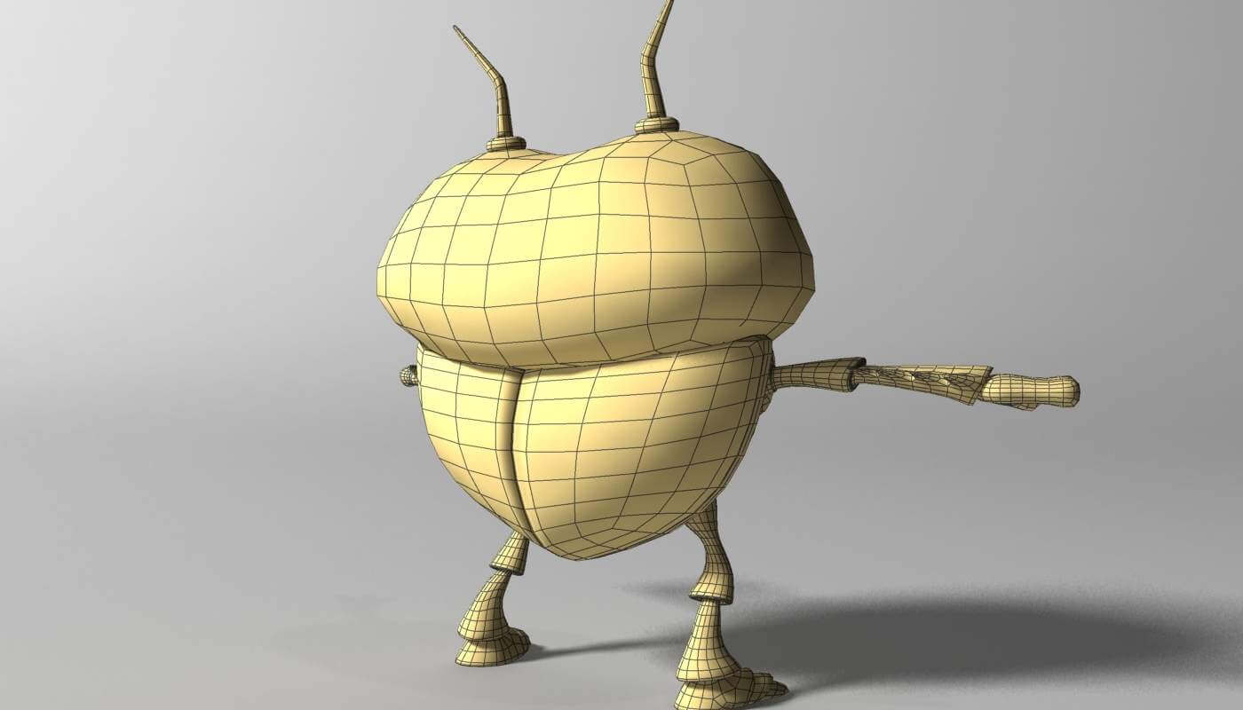 Cartoon Bug - 3D Model by supercigale