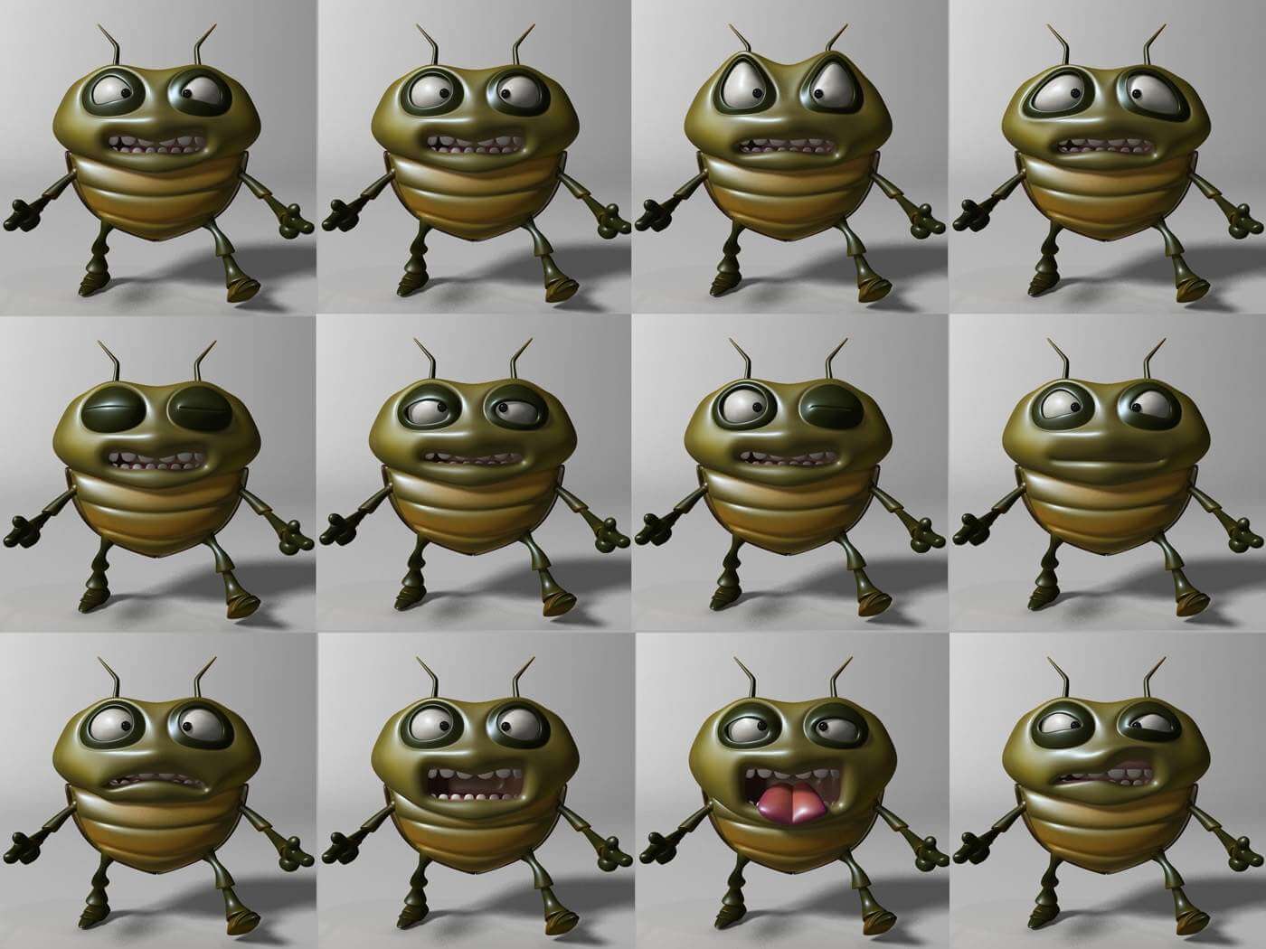 Cartoon Bug - 3D Model by supercigale