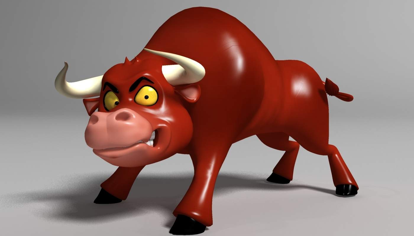 Cartoon Bull - 3D Model by supercigale