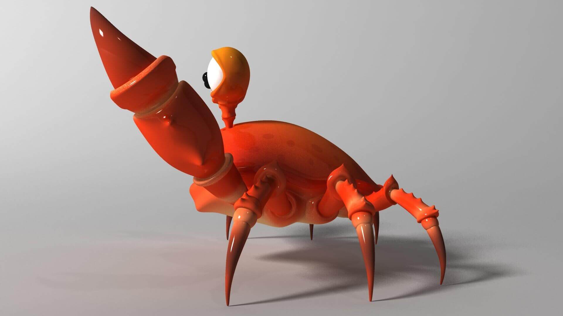 Cartoon Crab - 3D Model by supercigale