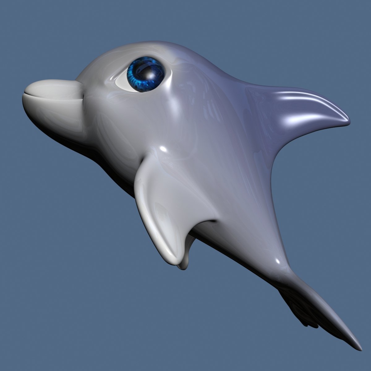 Cartoon Dolphin - 3D Model by supercigale