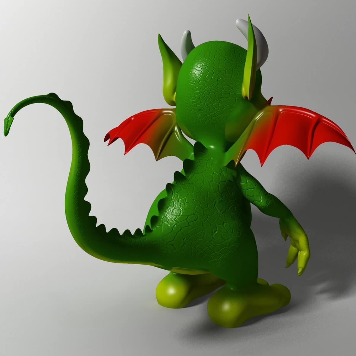 Cartoon Dragon - 3D Model by supercigale