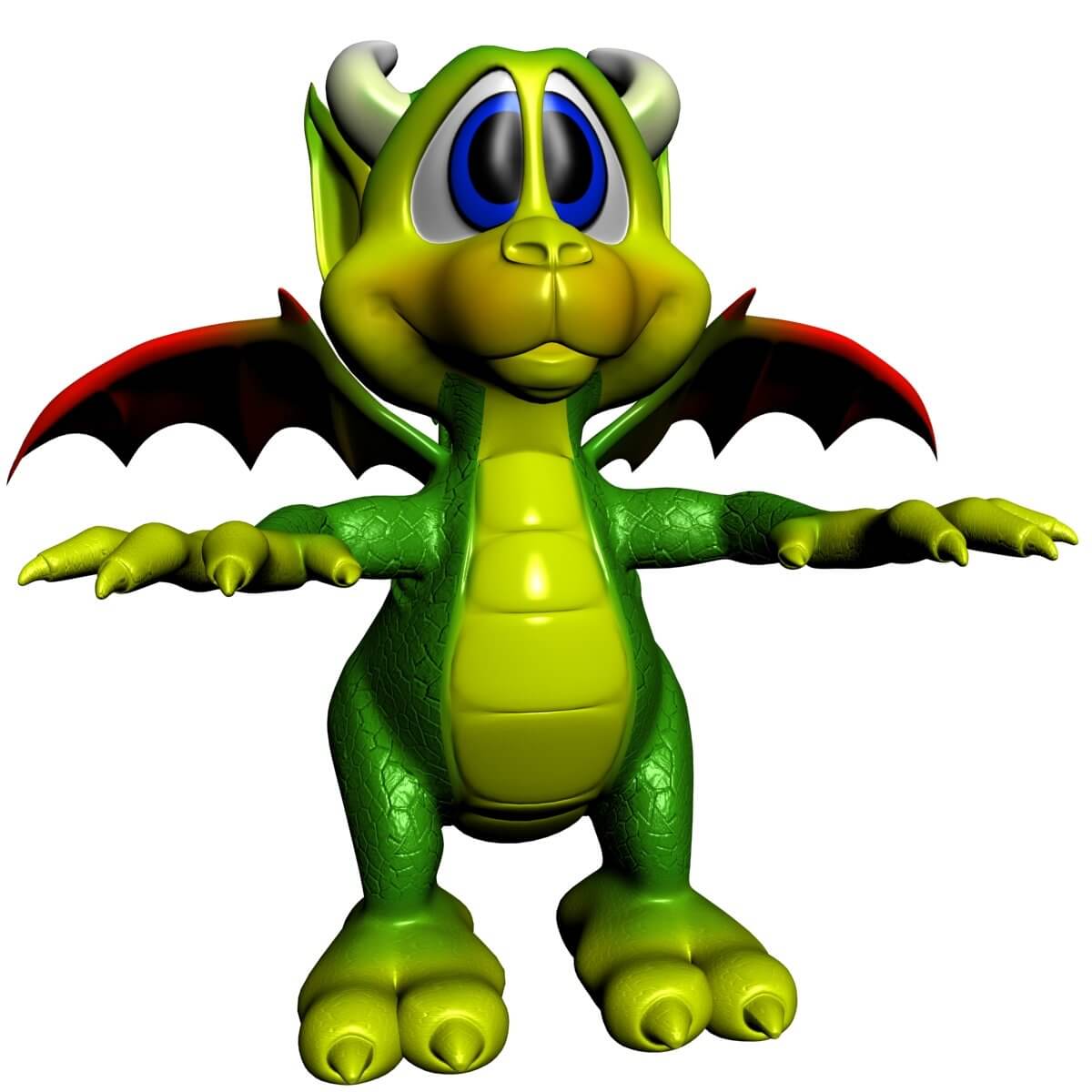 Cartoon Dragon - 3D Model by supercigale