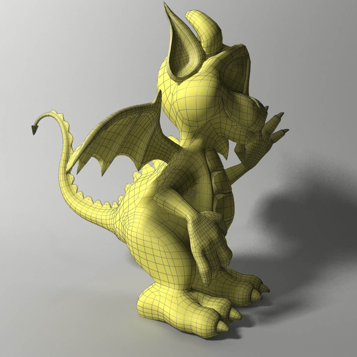 Cartoon Dragon - 3D Model by supercigale