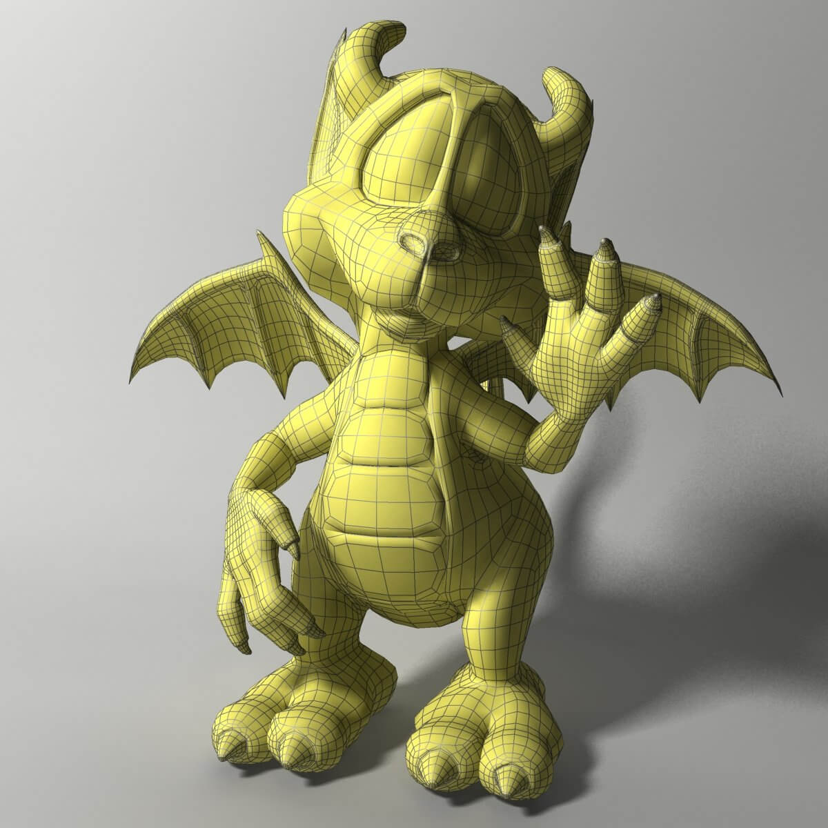 Cartoon Dragon - 3D Model by supercigale