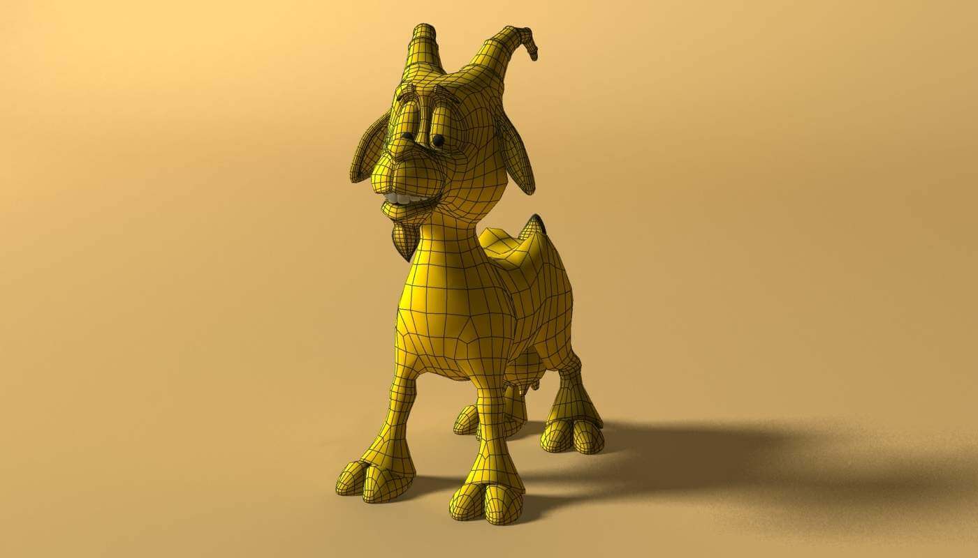 Cartoon Goat - 3D Model by supercigale