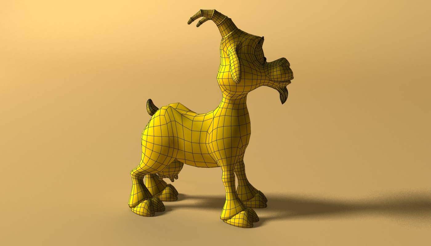 Cartoon Goat - 3D Model by supercigale