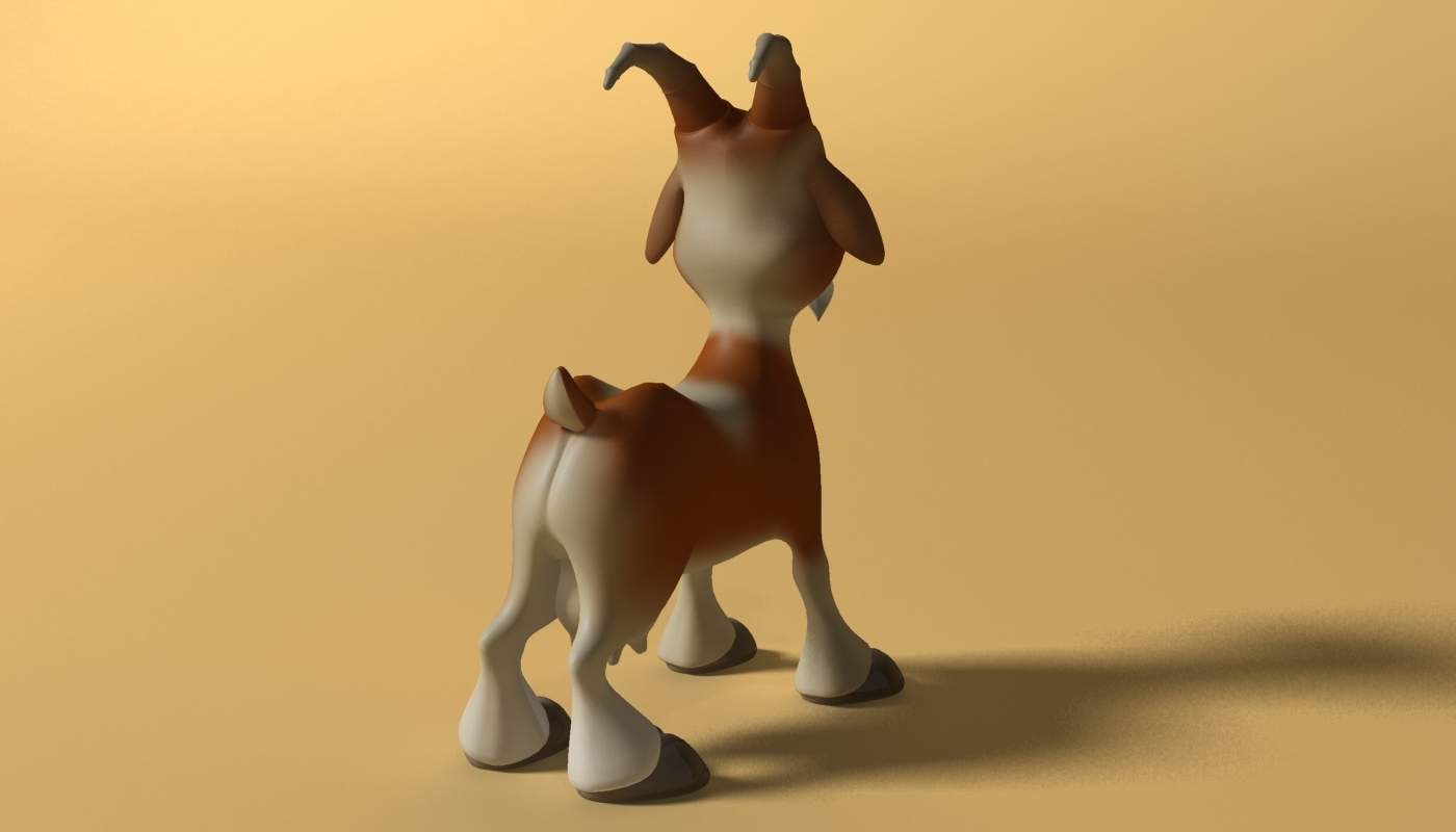 Cartoon Goat - 3D Model by supercigale