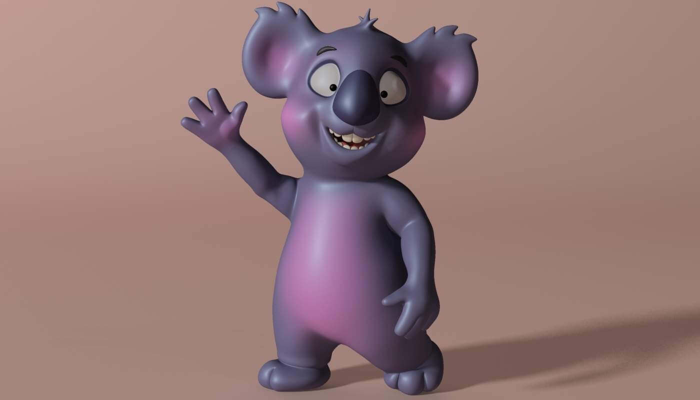 Cartoon Koala - 3D Model by supercigale