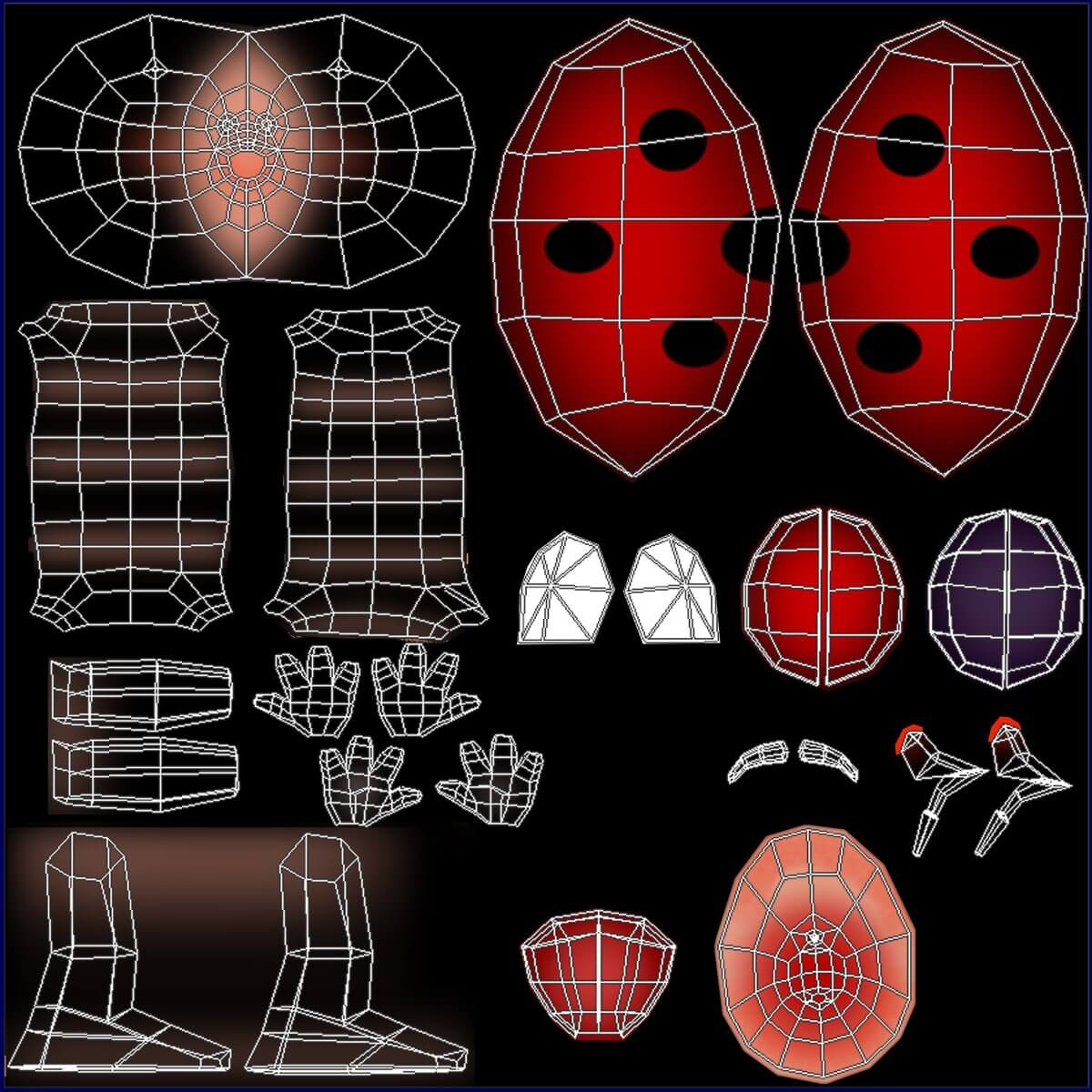 Cartoon Ladybug - 3D Model by supercigale