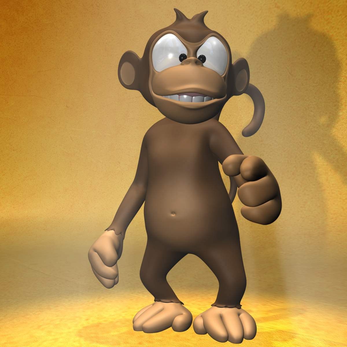 Cartoon Monkey - 3D Model by supercigale
